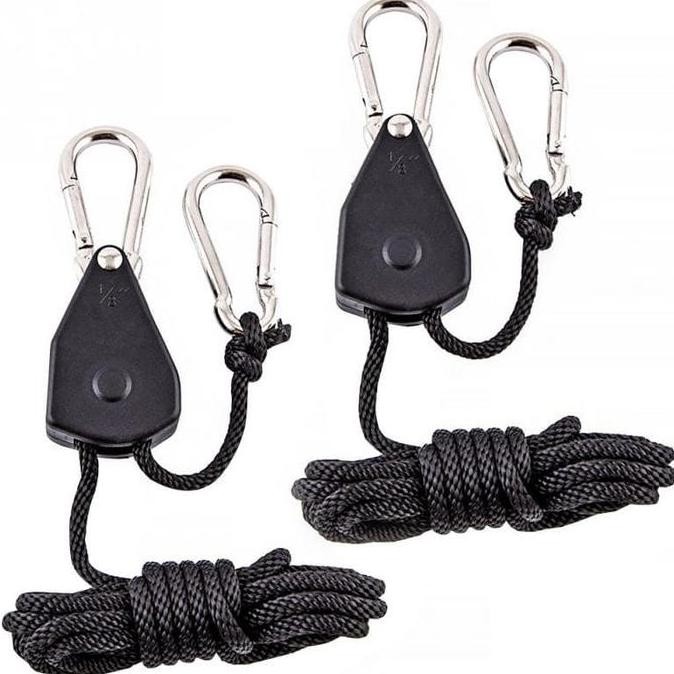 Jual 1 Set /Pasang(2 Buah) Katrol Tali Gantungan Ratchet Hanger Pulley ...