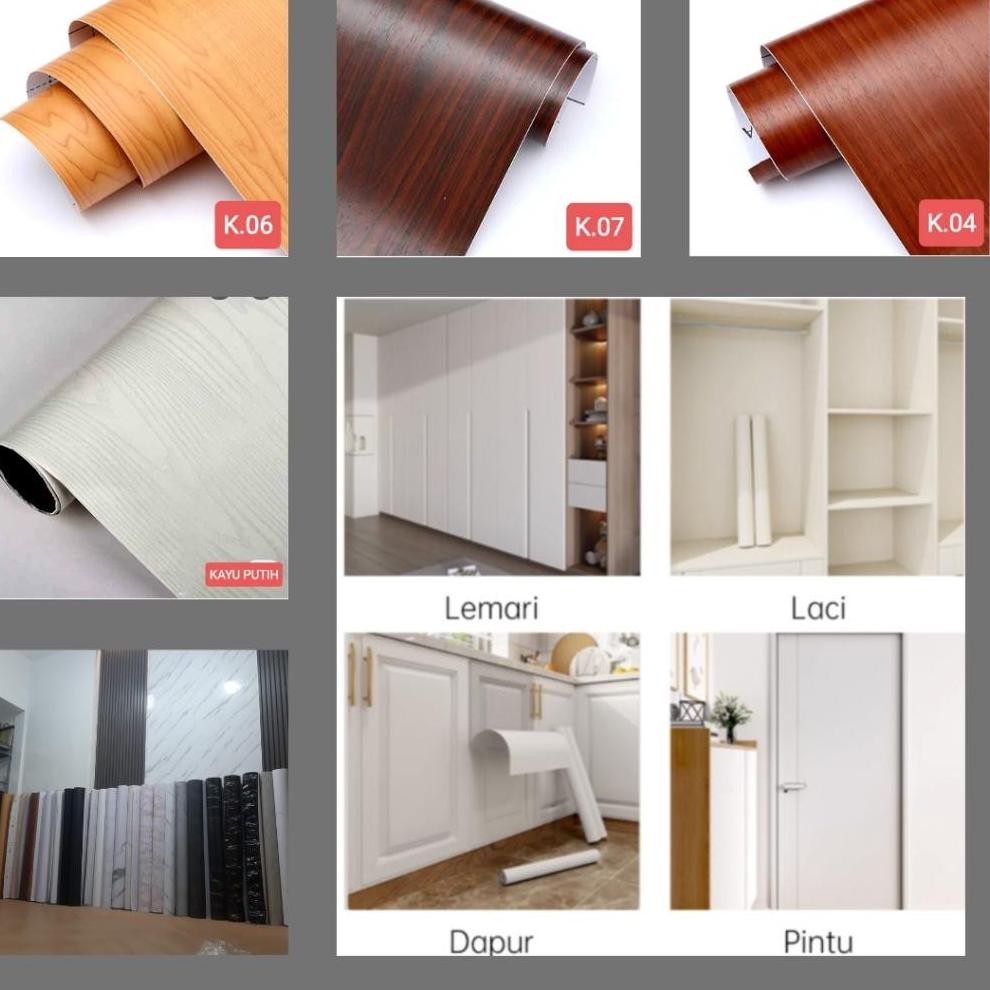 Jual PVC SHEET EMBOS stiker motif kayu pelapis furniture ukuran lebar ...