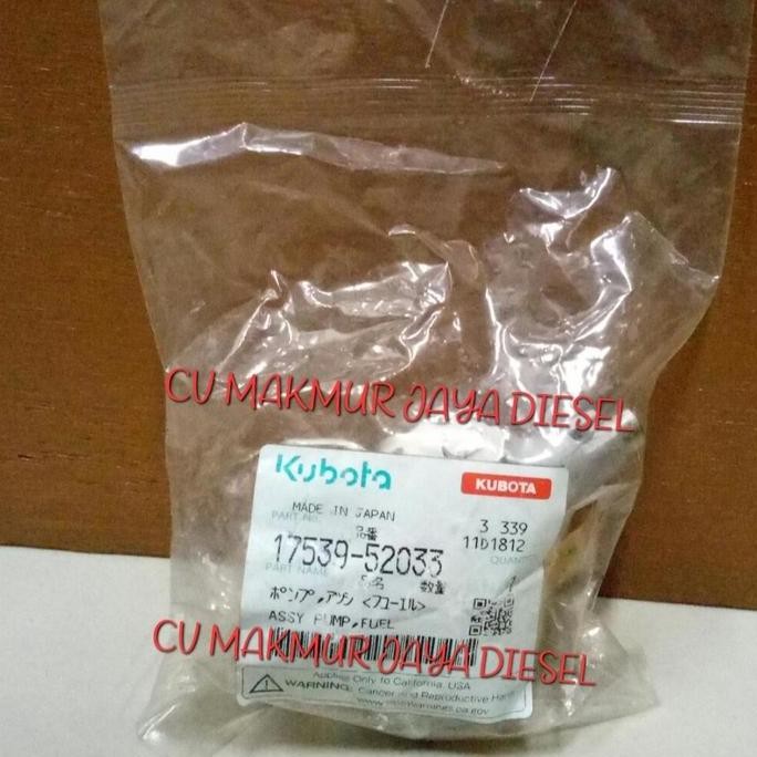 Jual For Sale Fuel Pump/Pompa Solar Manual V2203 17539-52033 Kubota ...