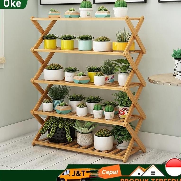 Jual Rak Pot Kembang Rak Tanaman Rak Bunga kayu Susun 6 | Shopee Indonesia