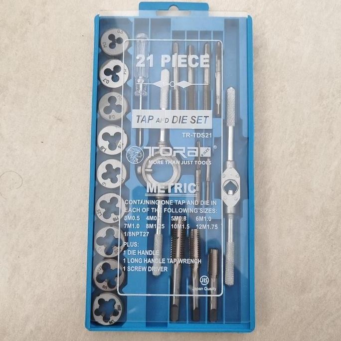 Jual yang dicari] Snai Senai Hand Die Tap Ulir Drat Luar Dalam Set 21 Pcs Tora Japan | Shopee ...