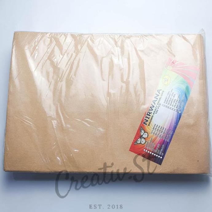 Jual baru nirwana amplop coklat polos ukuran super map e dengan lem ...