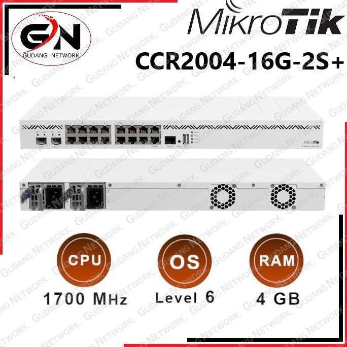 Jual NEW Mikrotik CCR 2004 16G 2S+ CCR2004-16G-2S+ Cloud Core Router CCR 2004 1 | Shopee Indonesia