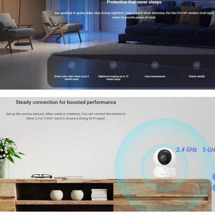 Jual Ezviz H6C Pro 3MP 2K Rotate 360 - Smart CCTV Wifi Wireless Camera ...