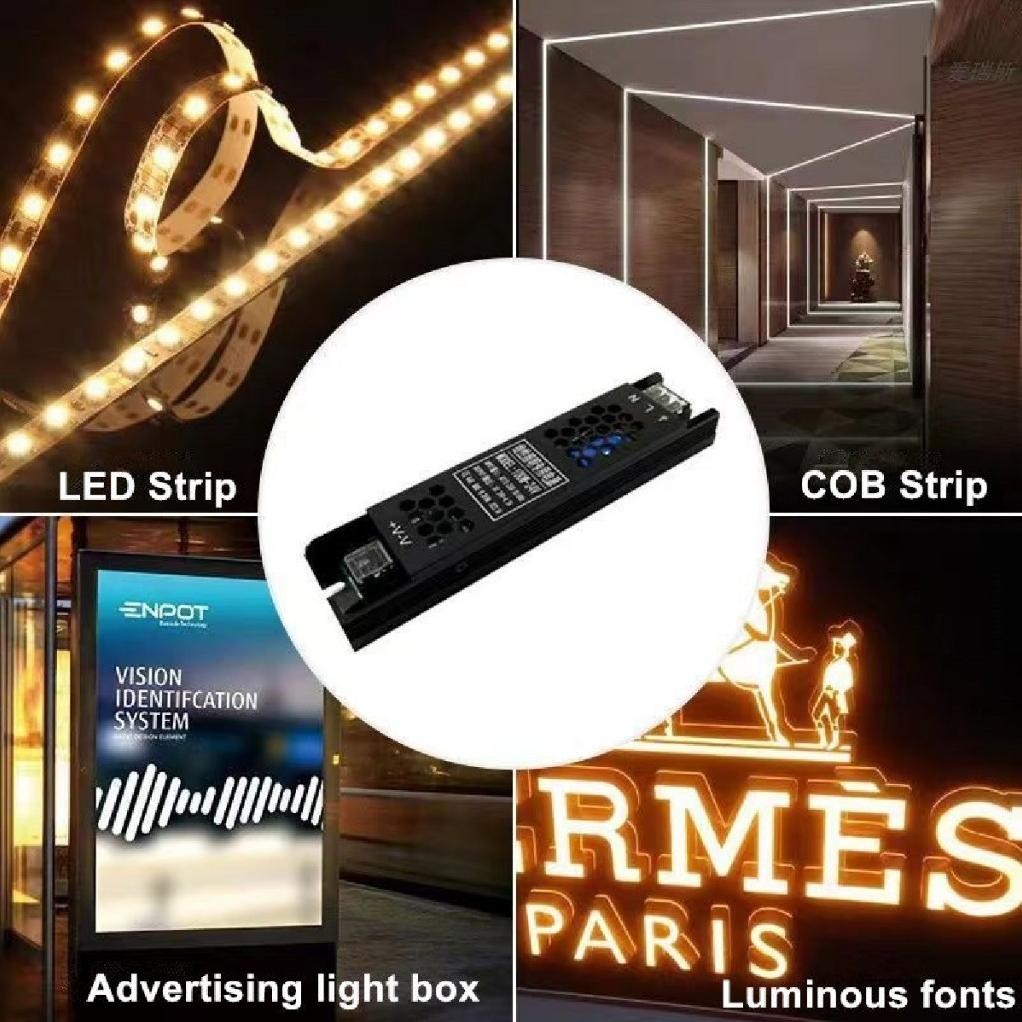 Jual Premium Slim Trafo Power Supply Dimmer Dimmable Led Strip 12V 5A 8 ...
