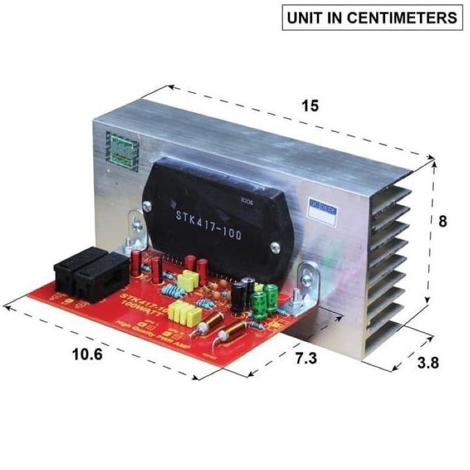 Jual Kit Power Amplifier Ampli Stk 417 Stk-417 100W Heatsink Besar ...