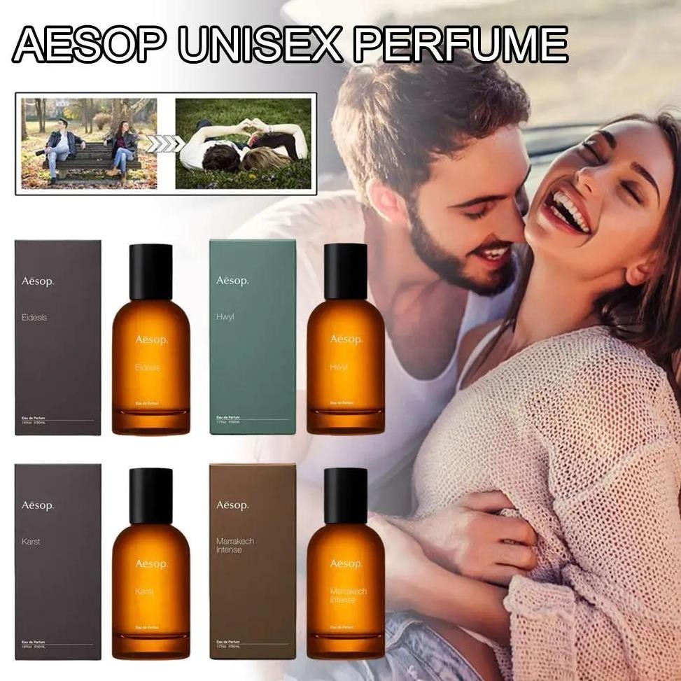 Jual Aesop Perfume Amber Color Luxury Customized Printing 50Ml Glass ...