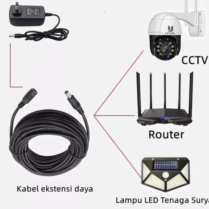 Jual KABEL SAMBUNG POWER DC CCTV IP KAMERA BARDI OUTDOOR/DLL - 10 METER ...