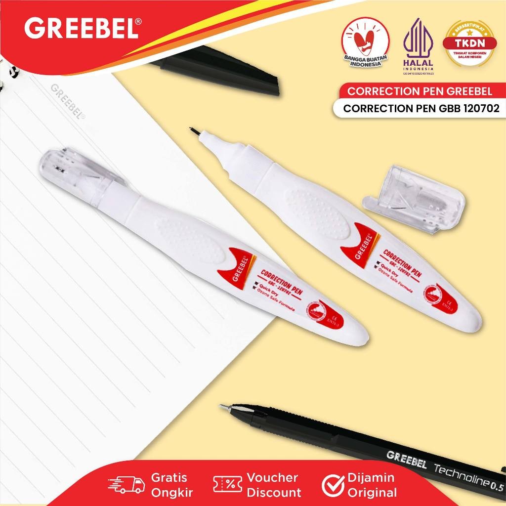 Jual GREEBEL Correction Pen / GBC 120702 (1PCS) / Penghapus Pulpen Cair ...