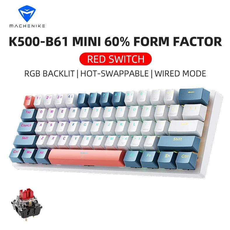 Jual Machenike K500-B61 Mini Mechanical Keybaord 60% Form Factor 61Keys ...