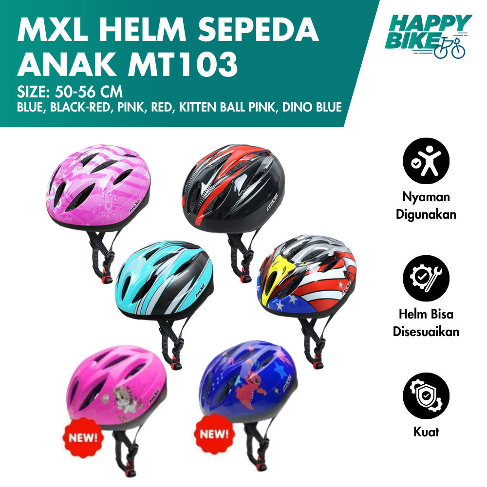 Jual MXL Helm Sepeda Anak MT103 Kids Bicycle Helmet Scooter Sepatu Roda ...