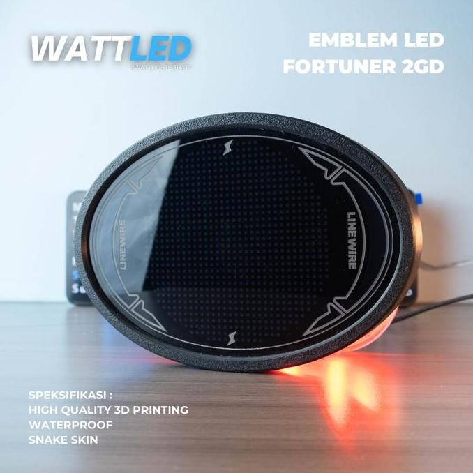 Jual Promo Emblem 3D Led Toyota Innova Reborn Fortuner Vnt Gr Fortuner ...