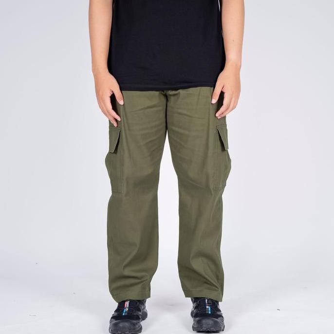 Jual NEW!!! Celana Panjang Pria Cargo Kepomp Kargo Canvas Hijau Premium Quality | Shopee Indonesia