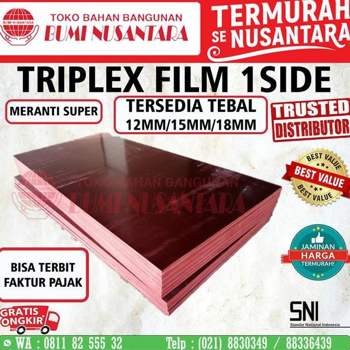 Jual TRIPLEK FILM 18MM PHENOLIC 1 MUKA SISI TRIPLEX PILM Murah | Shopee ...