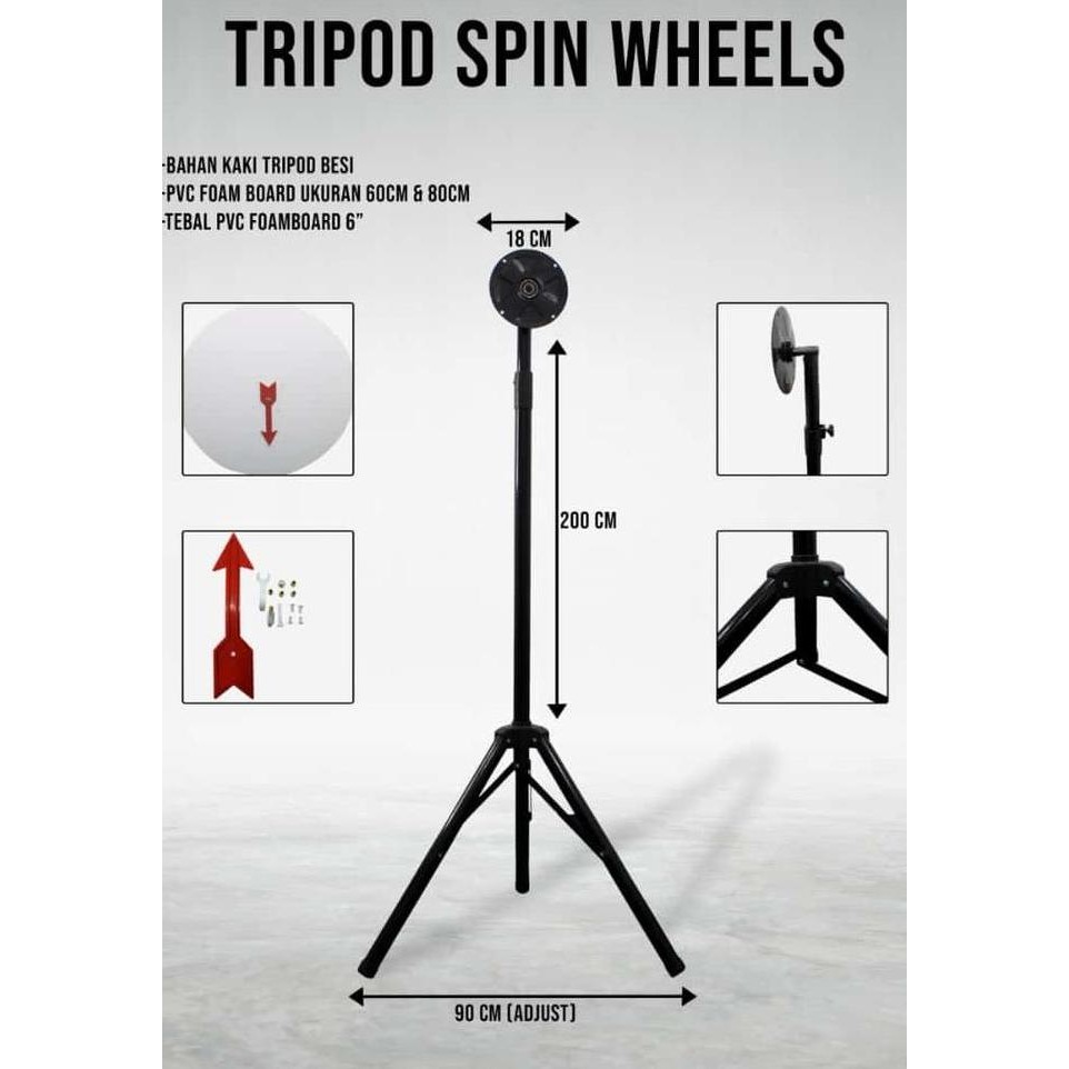 Jual Tripod Spin Wheel Stand Roda Undian Tripod Standing Spin Undian ...