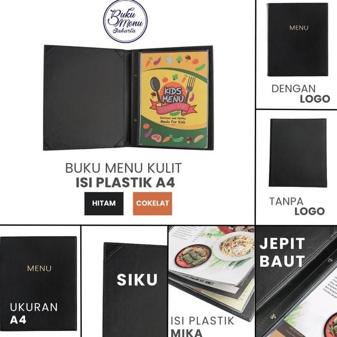 Jual BUKU MENU JAKARTA - BUKU MENU KULIT PREMIUM JEPIT BAUT ISI PLASTIK ...