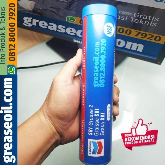 Jual Chevron Sri 2 Grease 14 Oz Cartridge Tube - Electric Motor ...