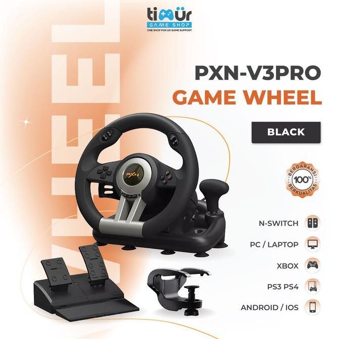 Jual BEBAS ONGKIR - PXN V3 Pro Steering Wheel Racing Stir Setir PS4 PS5 ...