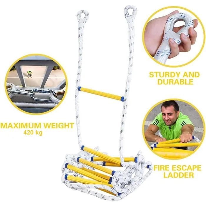 Jual Tangga Tali Lipat Gantung Darurat / Tangga Monyet Tali Portable 5M ...