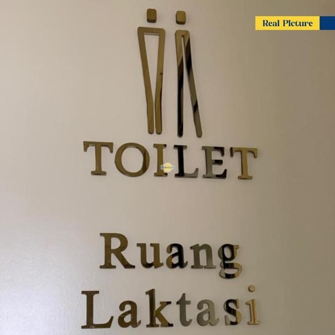 Jual ready Toilet Sign Stainless/ Signage Toilet Metal Anti Karat ...