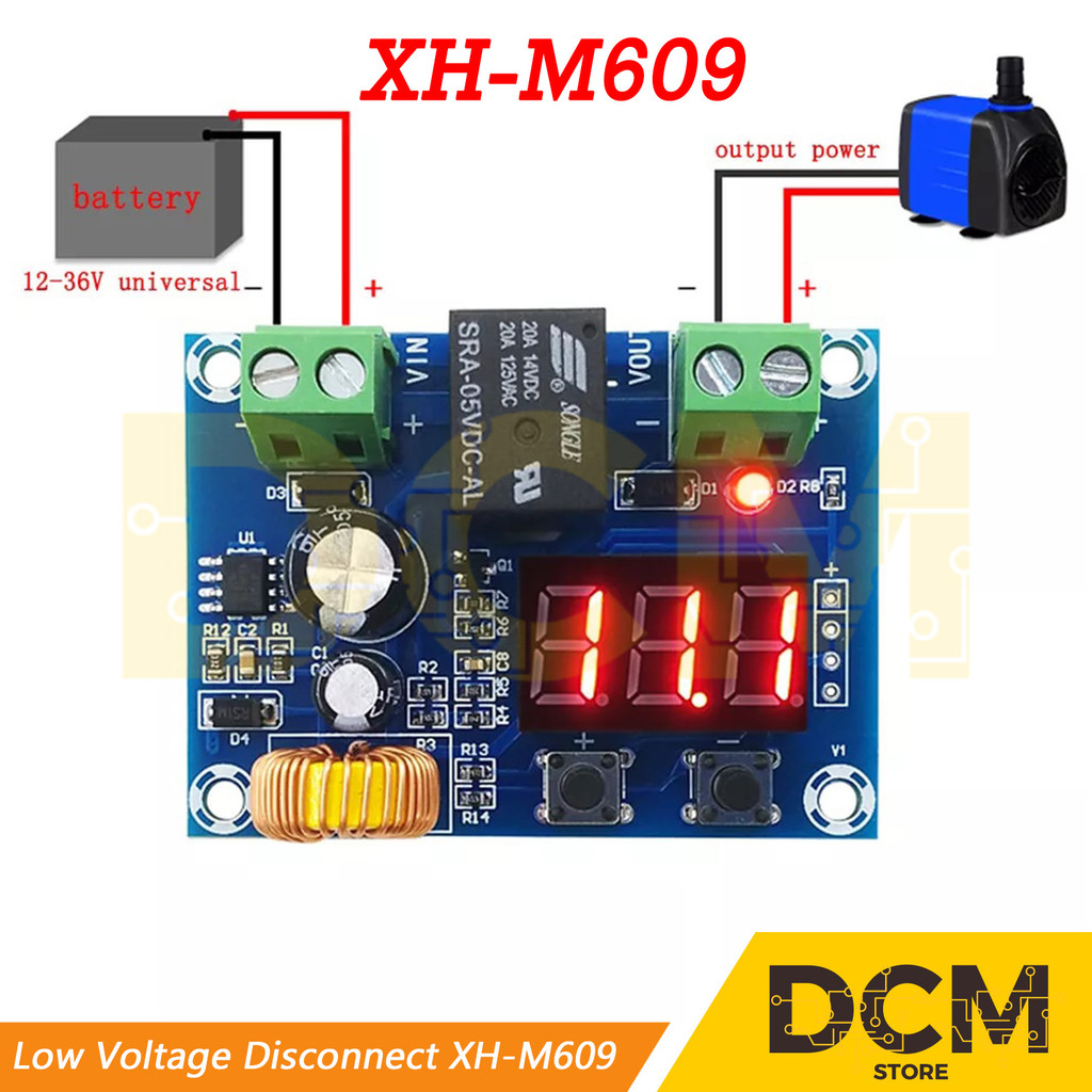 Jual Low Voltage Disconnect XH-M609 Batterai Proteksi LVD Modul XH M609 ...