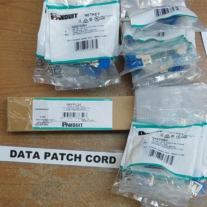 Jual Patch Panel Panduit Netkey 24 Port Cat 6 Komplit Set Dengan ...