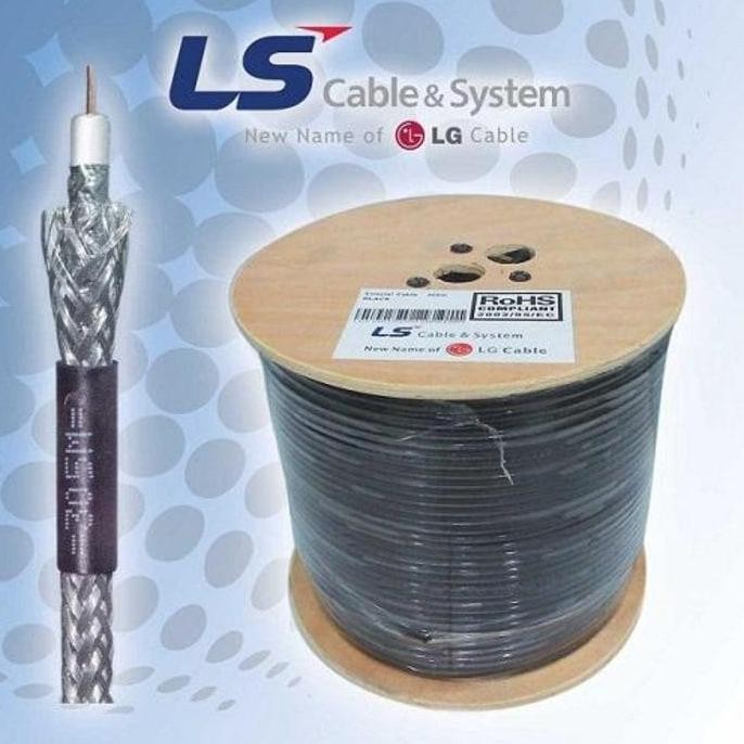 Jual Kabel Ls Coaxial Cctv Rg6+Power / Rg 6 + Power New Stok | Shopee ...