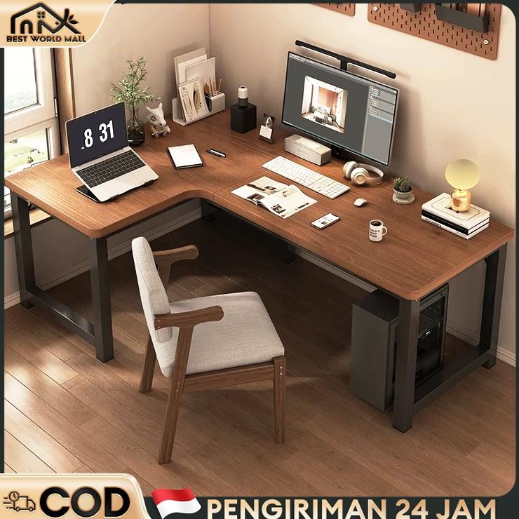 Jual Meja Gaming Karbon Serat Meja Gaming L Shaped Meja Komputer Meja ...