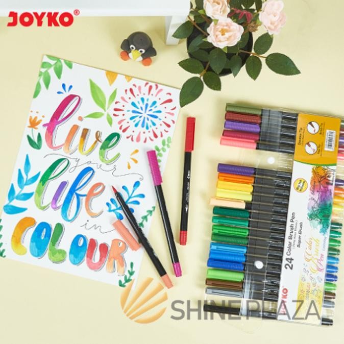 Jual Color Brush Pen Joyko 24 Colors CLP-13A Pena Spidol Kuas Warna ...