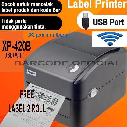 Jual Bar Printer Thermal Xprinter Xp-420B 110Mm Usb+Wifi New Stok ...