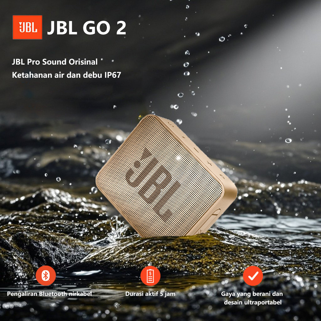 Jual JBL Go 2 Portable Bluetooth Speaker original 100% Speker Bluetooth Super Bass Spiker ...