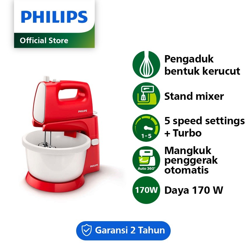 Jual Mixer Philips - 2 Liter - HR1559/10 - Stand Mixer - Mikser Philips ...