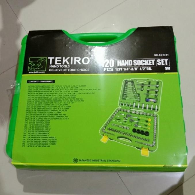 Jual Kunci Sok Set 120 Pcs Tekiro Hand Socket Set Tekiro 120Pcs Original Dan Terpercaya | Shopee ...