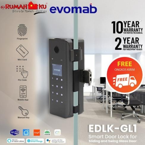 Jual Evomab Kunci Pintu Rumah Handle Pintu Digital Smart Door Lock EDLK ...