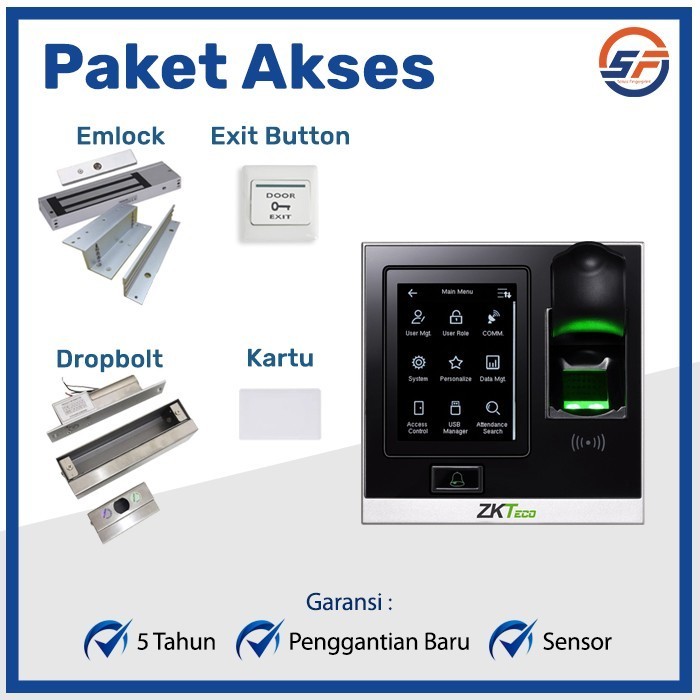 Jual Paket akses pintu SF100 / Access Control Door / Absensi / Mesin Absen | Shopee Indonesia