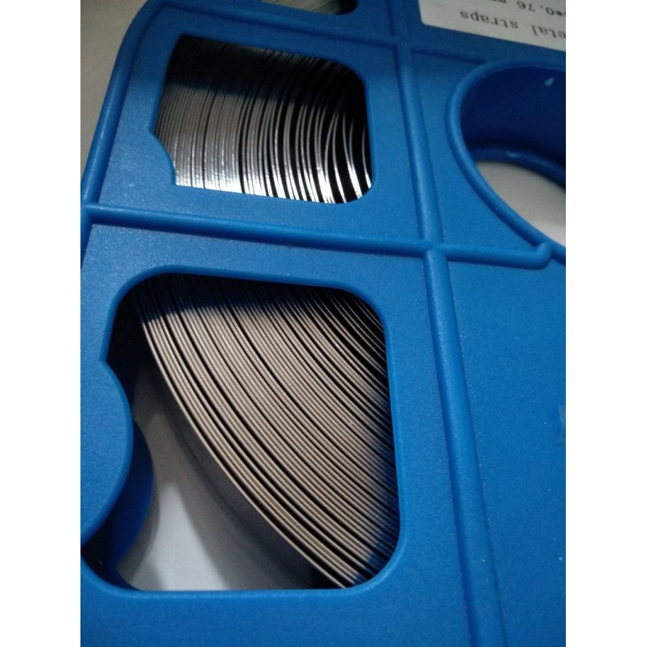 Jual PER ROLL Plat Strapping Band 3/8 x 0.4 mm Stainless Pengikat Peti ...