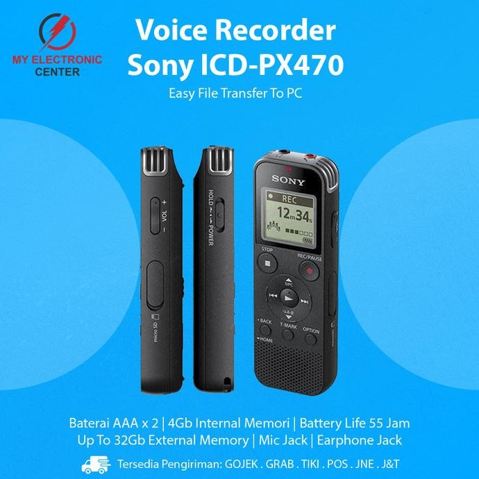 Jual Digital Voice Recorder Sony Icd-Px470 Alat Perekam Merekam Suara ...