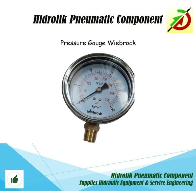 Jual Promo Pressure Gauge WIEBROCK 10kg/ bar 2.5" back port/ preser ...