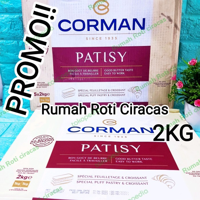 Jual CORMAN PATISY SHEET BUTTER 2KG SPECIAL BUTTER PASTRY CROISSANT ...