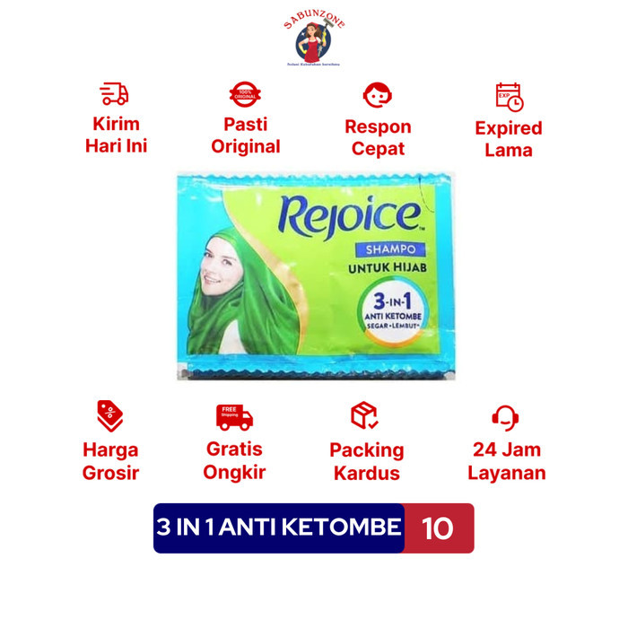 Jual Shampo Rejoice Hijab 3In1 Anti Dandruff Sachet 10 Ml | Shopee Indonesia