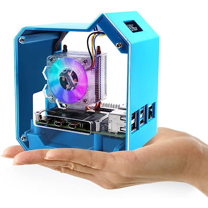 Jual 52Pi Raspberry Pi Mini Tower Kit, Raspberry Pi 4 Case with ICE Tower Cooler, 0.96'' OLED ...