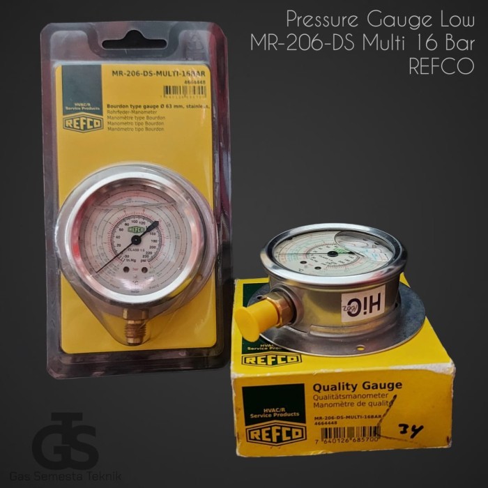 Jual Pressure Gauge With Oil Mr-206-Ds Refco Low Pressure Refco Mr 206 Ds | Shopee Indonesia
