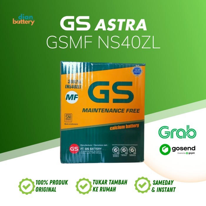 Jual Aki Honda Mobilio Gs Astra Mf Ns40Zl 36B20L (35Ah) Accu Kering | Shopee Indonesia