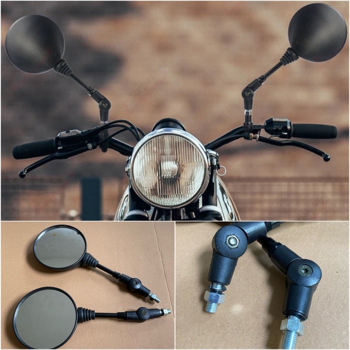 Jual spion motor model bulat classic klasik vintage trail adventure ...