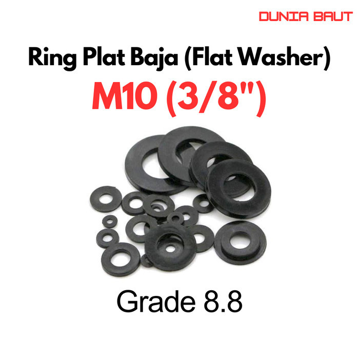 Jual Ring Plat M10 (3/8") / Flat Washer M10 / WP M10 / Ring Plat Baja ...