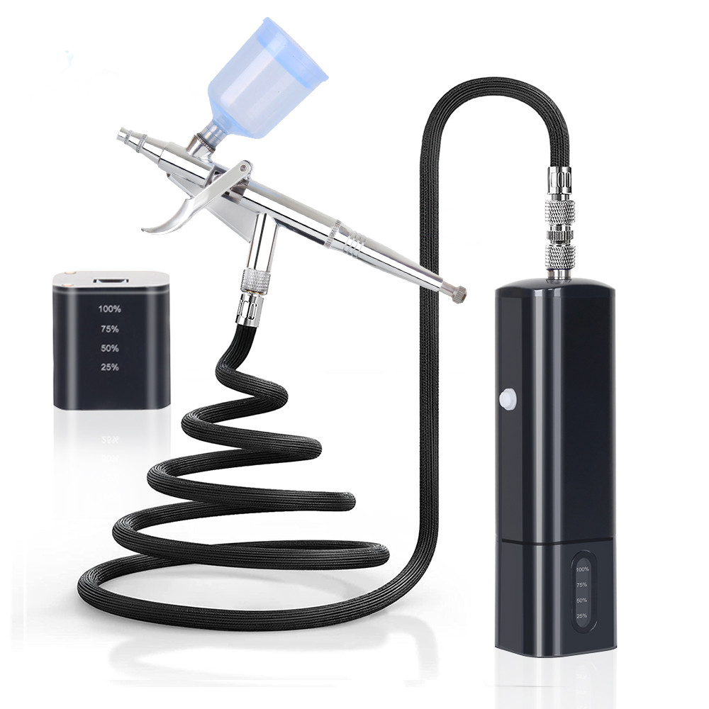 Jual ALX Gravity New Mini Cordless Airbrush Compressor Set Super Works ...