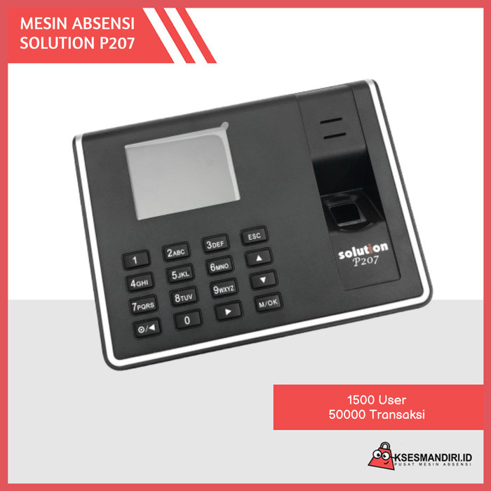 Jual Mesin Absensi Fingerprint Solution P207 Include Kabel Usb1000 ...