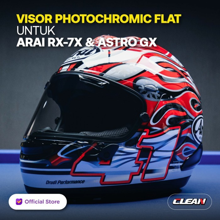 Jual CLEAN Kaca Helm Arai RX-7X / Astro GX Flat Photochromic (48A ...