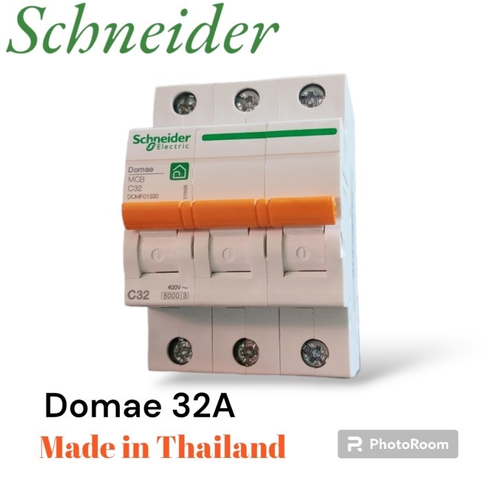 Jual Mcb 3P 32A Domae Schneider Dom11352Sni Mcb 3 Phase 32 Ampere | Shopee Indonesia