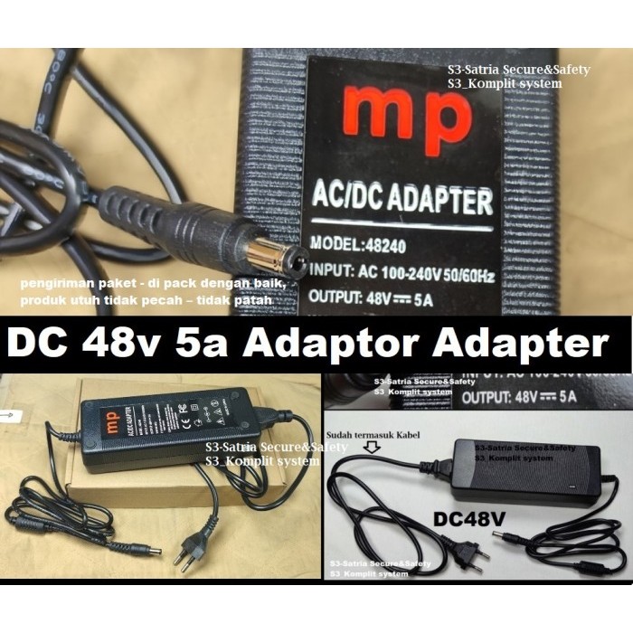 Jual DC Adaptor 48v 5a 48VDC DC48V 5000mA 4a 3.5a 2.5a adapter power ...